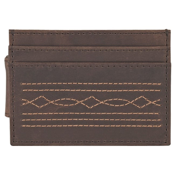 JUSTIN CARD WALLET BROWN W/BOOT STITCH DETAIL | FREDERICKSBURG – Yee ...